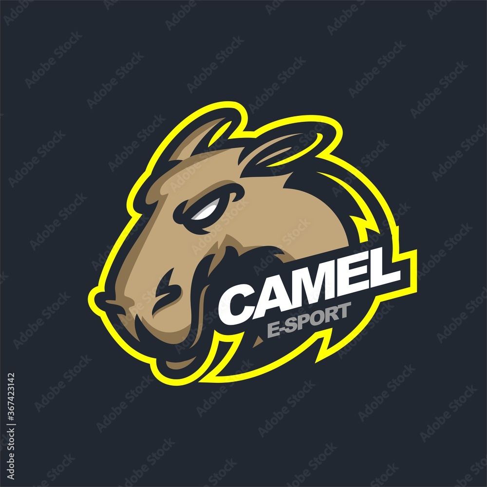 camel premium mascot logo template Stock Vector | Adobe Stock