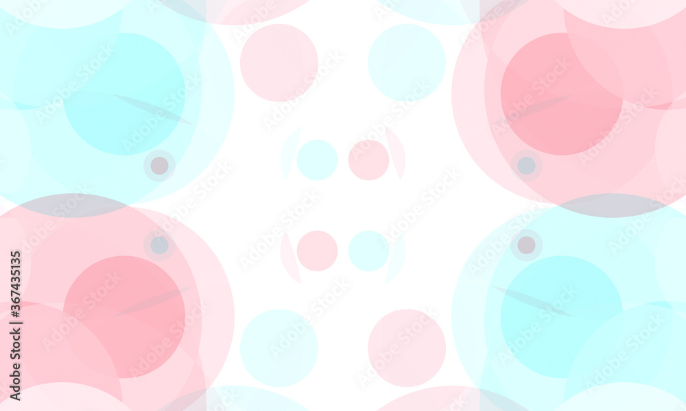 Abstract red blue circles on white background. Modern graphic design ...