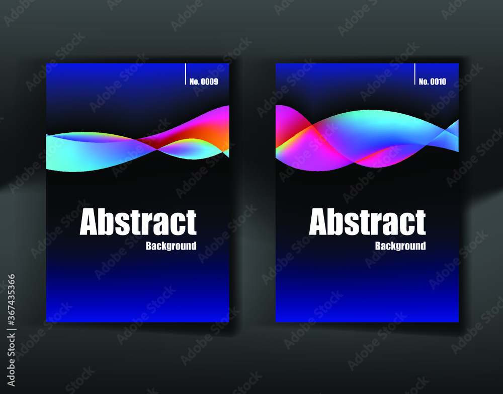 Abstract Water color cover annual report or Brochure design template ...