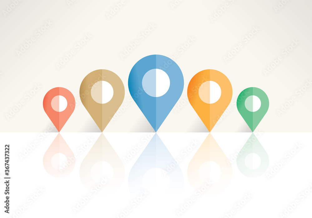 Stockvector Navigation (Google maps etc.) application program map pin ...