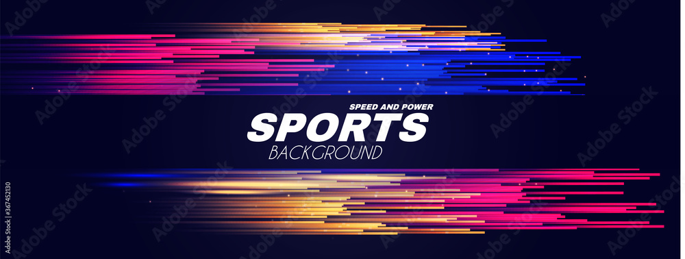 Abstract sport background with motion elements. Light dynamic effect ...