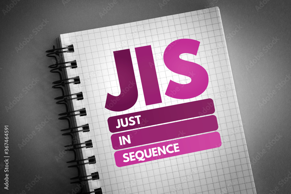 JIS - Just In Sequence acronym, business concept background Stock Photo ...