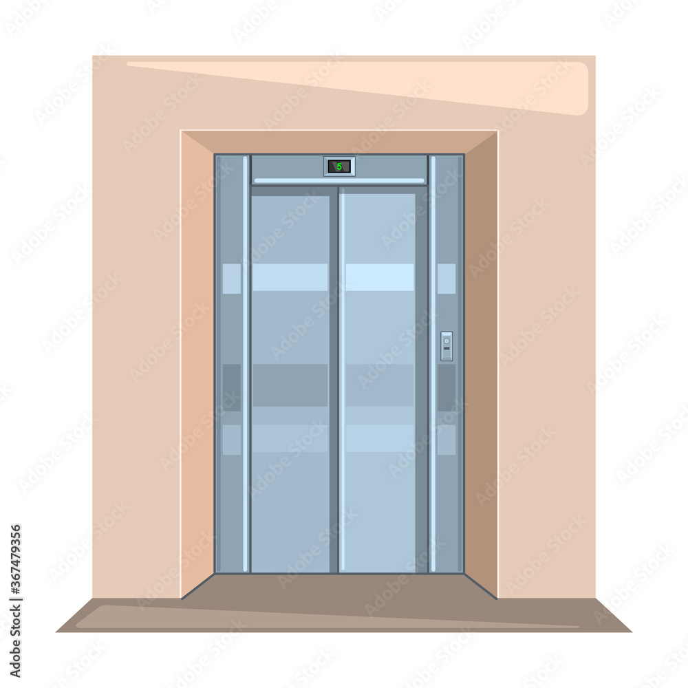 Elevator of lift vector icon.Cartoon vector icon isolated on white ...