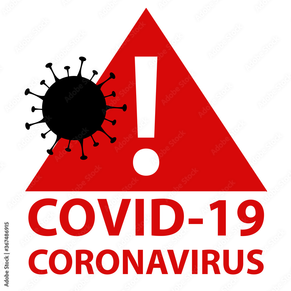 Covid-19 coronavirus infected area.Red and black attention access zone ...