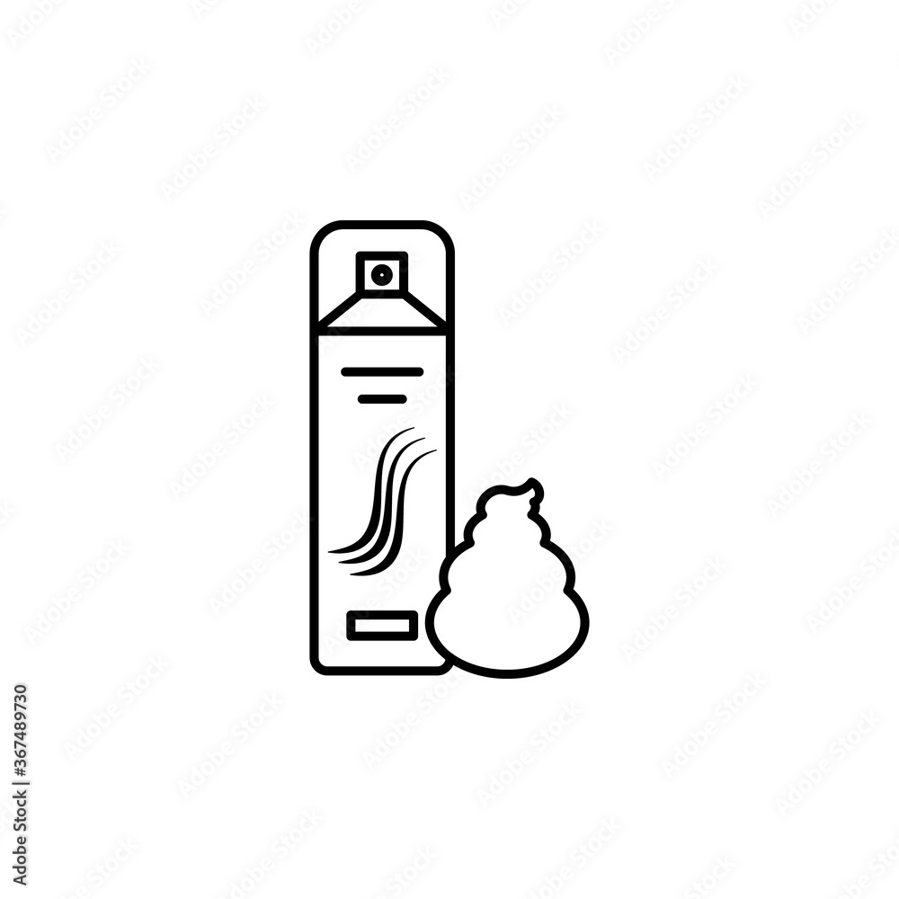hair mousse line icon. Signs and symbols can be used for web, logo ...