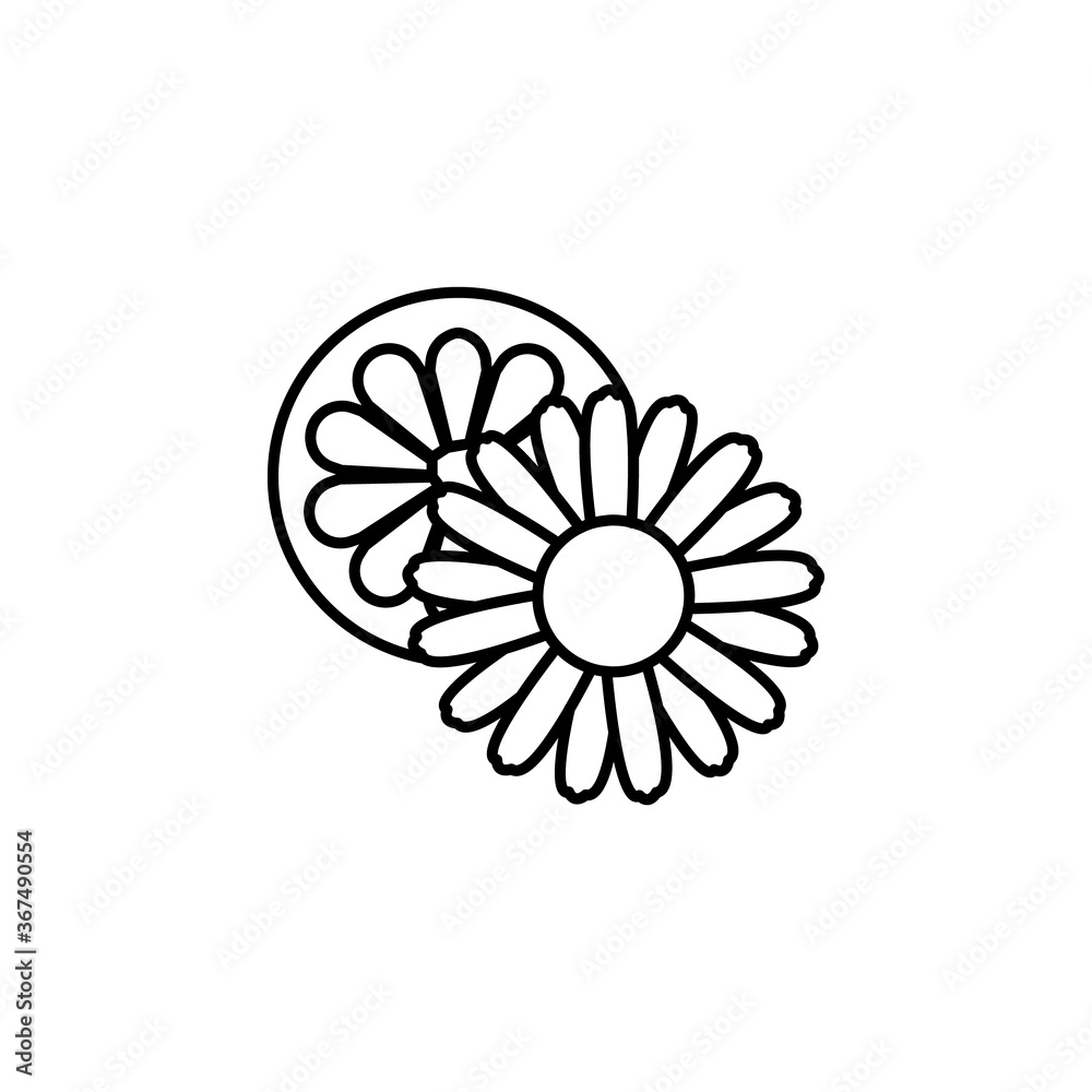 flower line icon. Signs and symbols can be used for web, logo, mobile ...