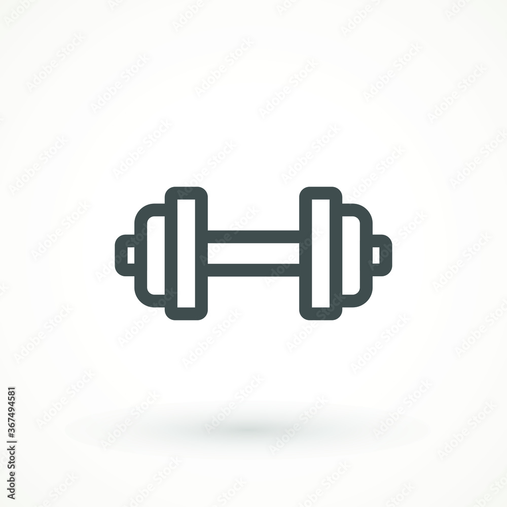 Dumbbell Icon Black