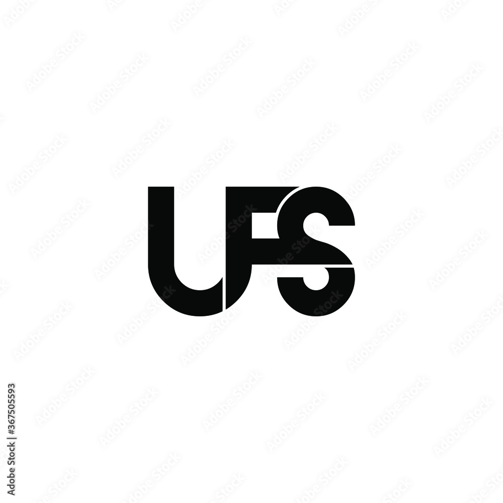 ufs letter original monogram logo design Stock Vector | Adobe Stock