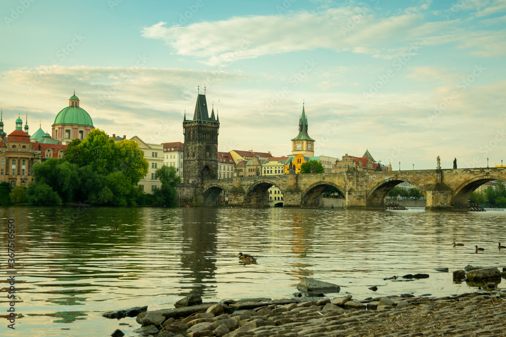 Pedestrians only Charles Bridge (a.k.a. Stone Bridge, Kamenny most ...