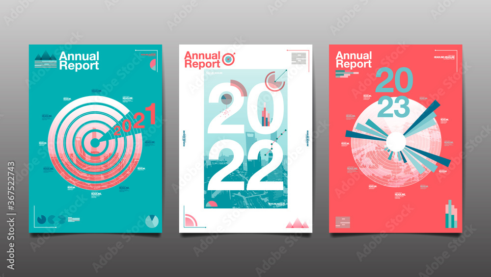 annual report 2020,2021,2022,2023 ,future, business, template layout ...