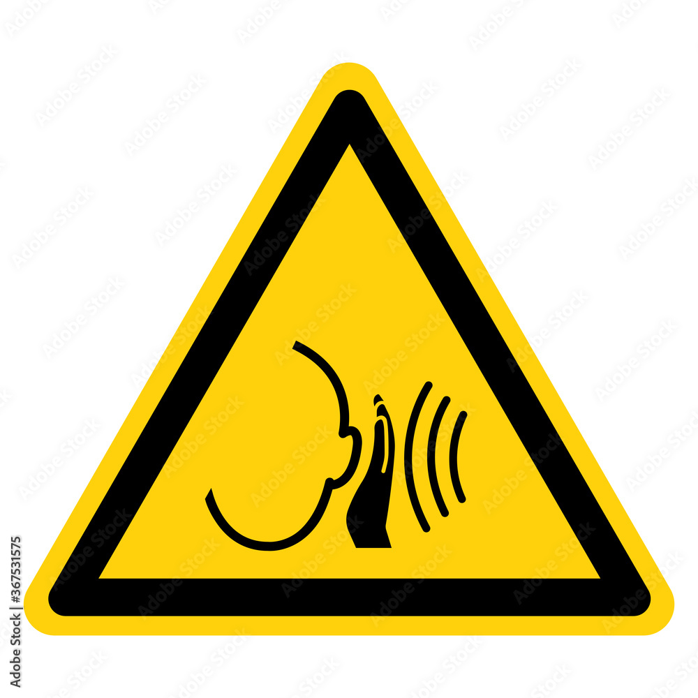 Warning High Noise Area Symbol Sign ,Vector Illustration, Isolate On ...