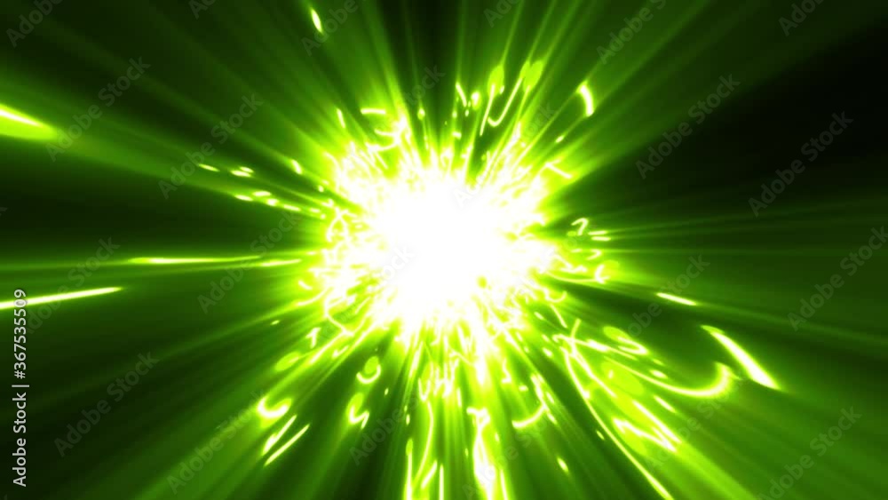 Cartoon Comic Action Shining Electricity And Energy Effect/ 4k ...