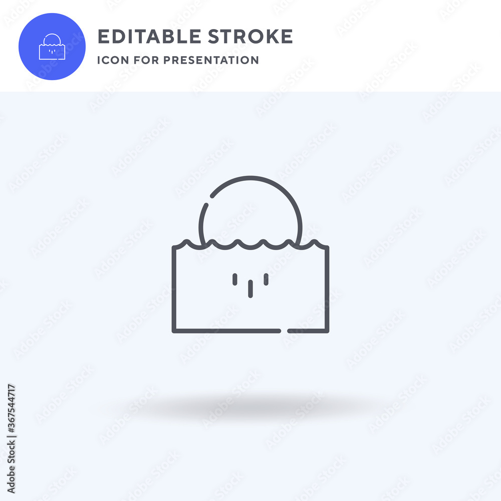 Archimedes Principle icon vector, filled flat sign, solid pictogram ...