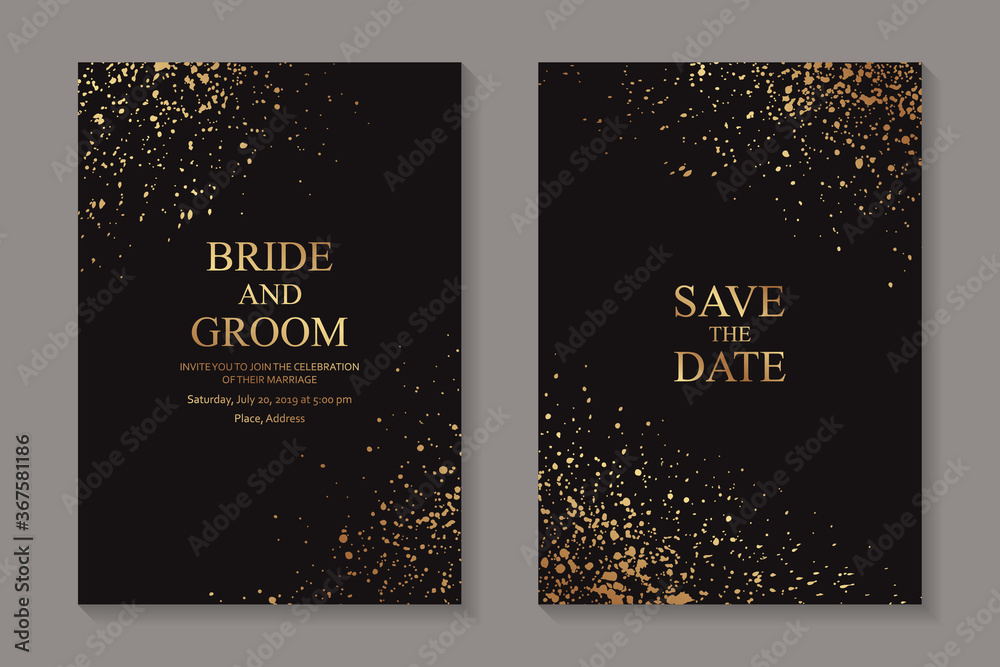 Modern luxury wedding invitation design or card templates for birthday ...