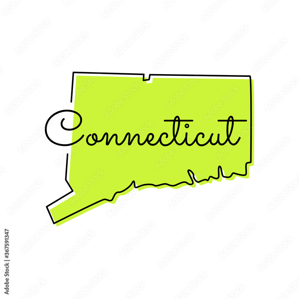 Map of Connecticut Vector Design Template Stock Vector | Adobe Stock