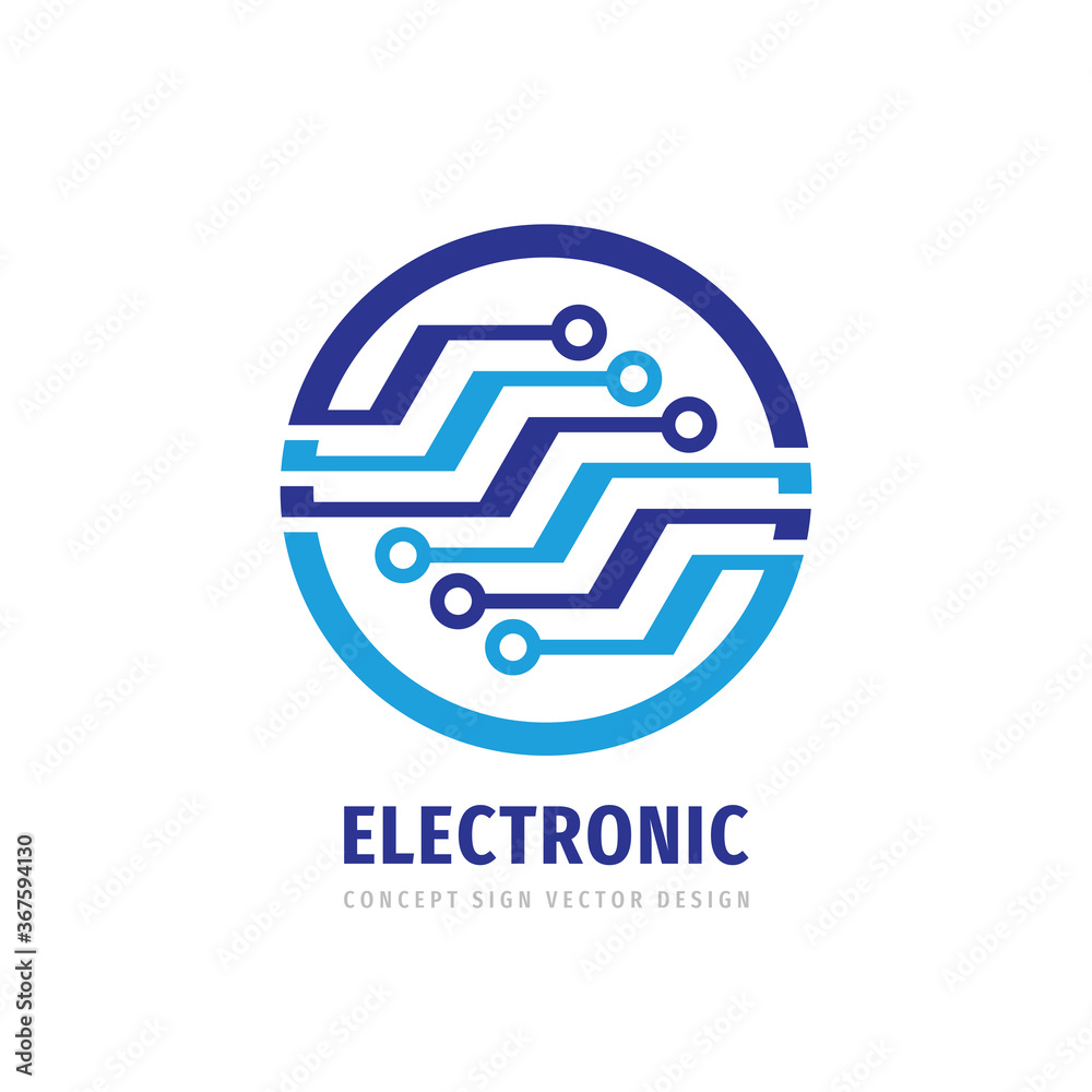 Logo technology. Electronic computer chip logo sign. Network logo ...