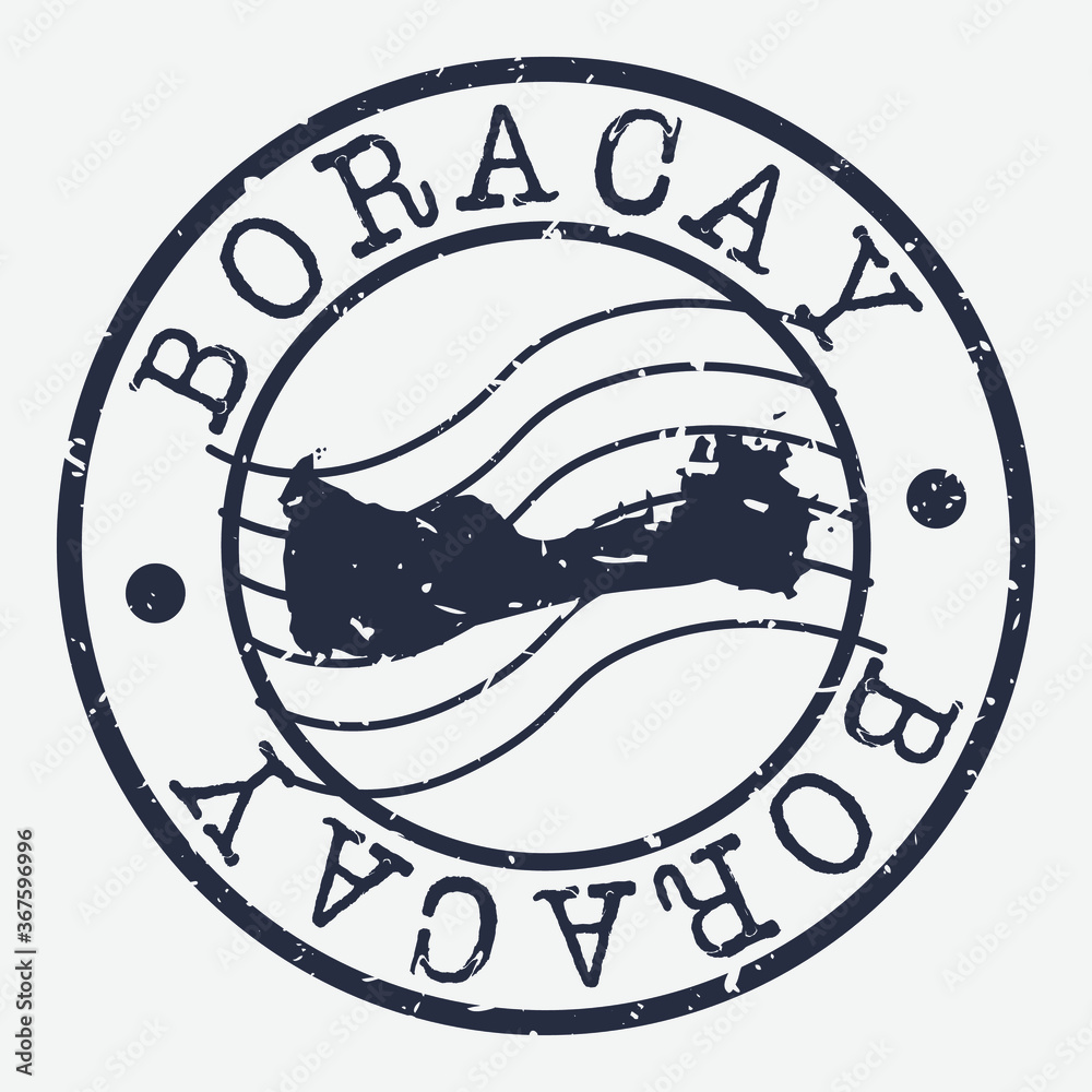 Boracay Philippines Stamp Postal. Map Silhouette Seal. Passport Round ...