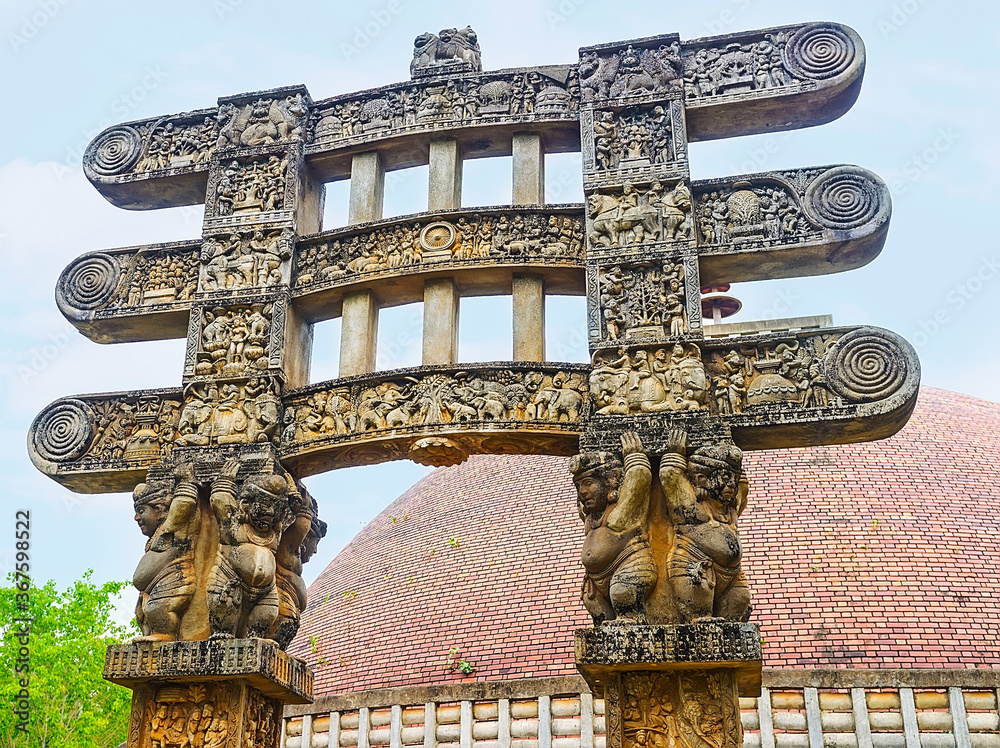Torana gate with dwarves, Mihintale, Sri Lanka Stock Photo | Adobe Stock