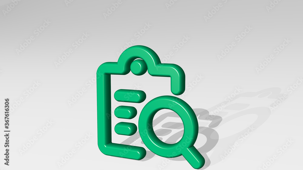 TASK LIST SEARCH from a perspective with the shadow. A thick sculpture ...