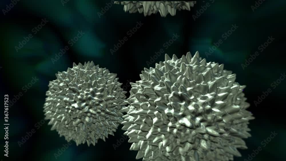Vidéo Stock 3D render bacteria virus moving render. 3d render microbe ...