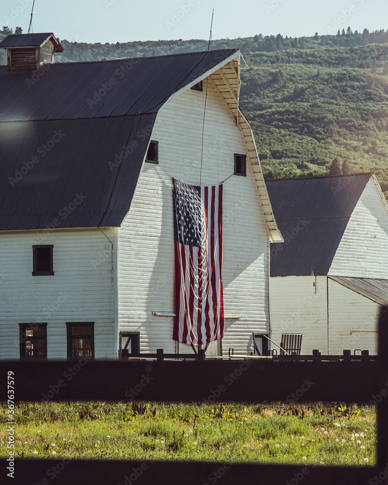 American Flag Barn Roof