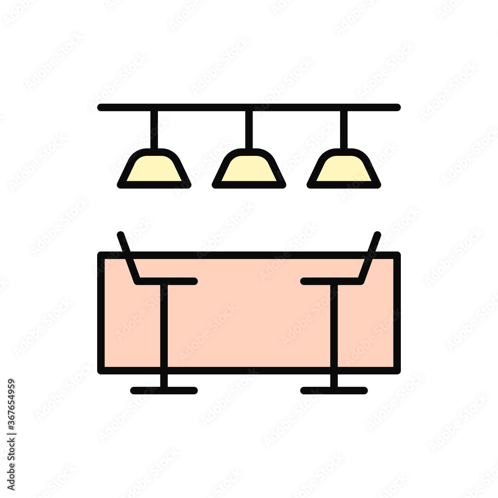 Bar, restaurant icon. Simple color with outline vector elements of ...