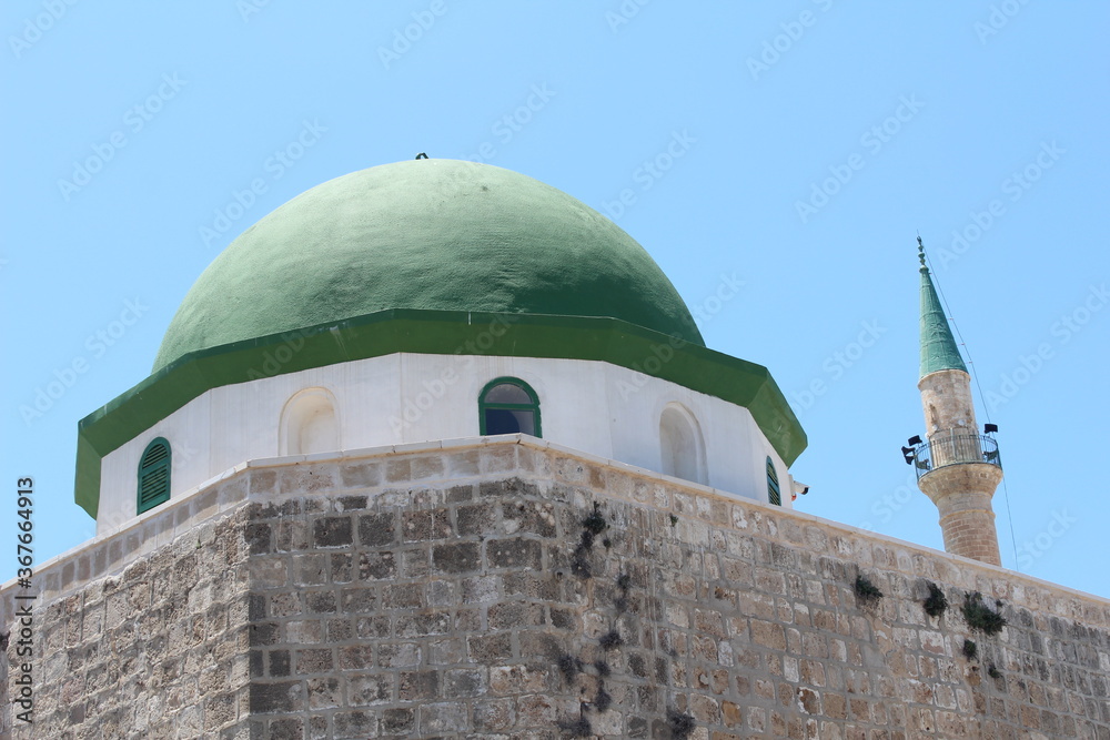 The el-Jazzar Mosque et akko which was inaugurated in 1781 AD is The ...