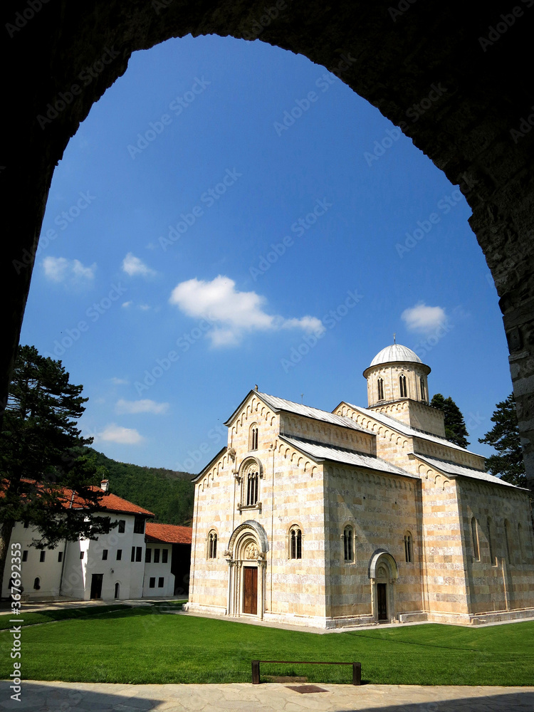 The Decani Monastery (Visoki Dečani) in Decan, Kosovo Stock Photo ...