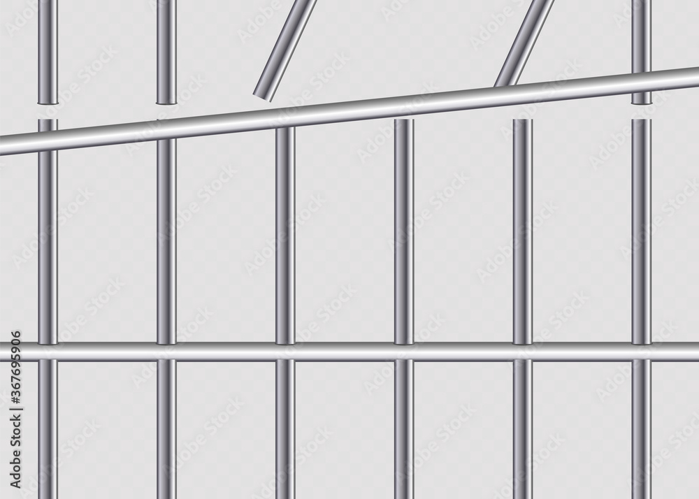 Set of realistic prison metal bars isolated on transparent background ...