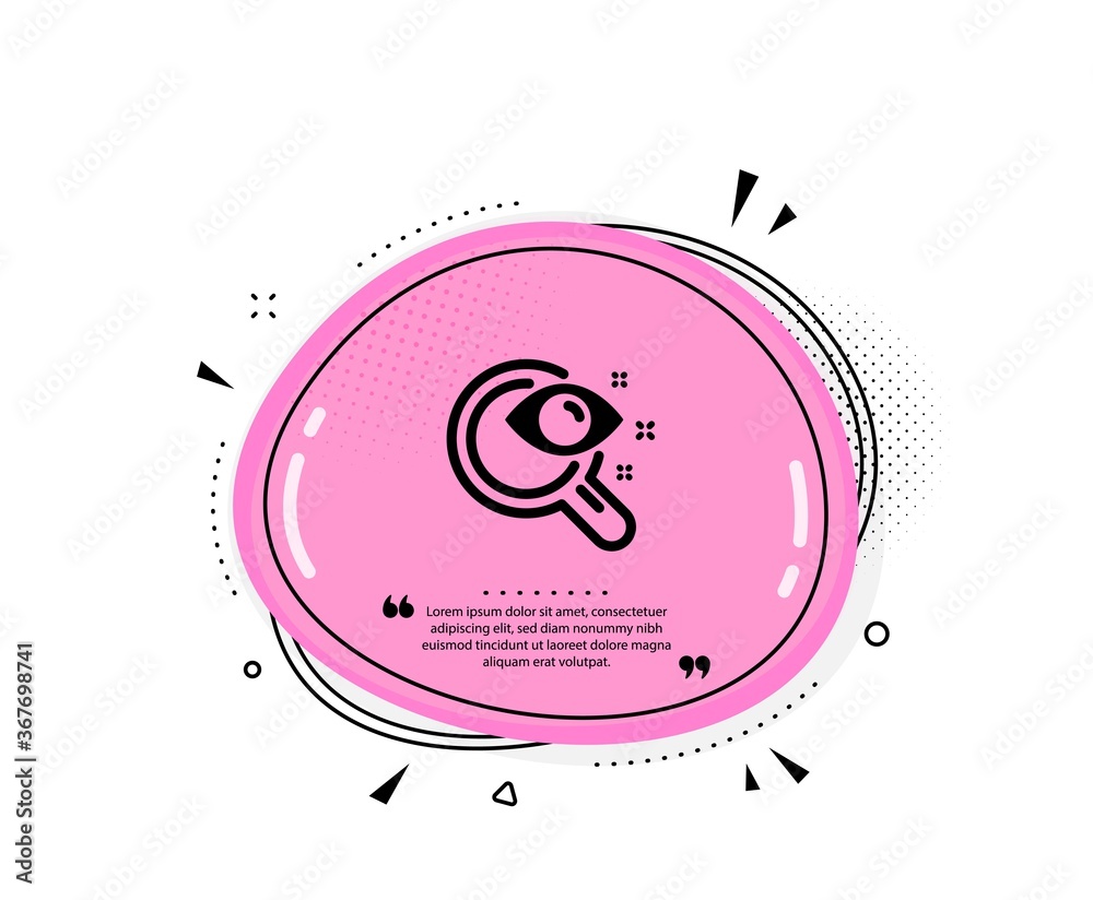 Vision Test Icon Quote Speech Bubble Eyesight Check Sign Oculist vision-test-icon-quote-speech-bubble-eyesight-check-sign-oculist