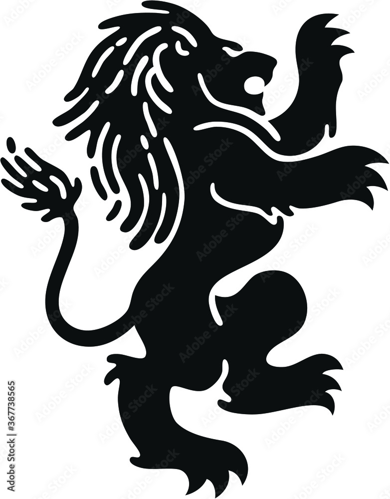 Standing Lion Vector