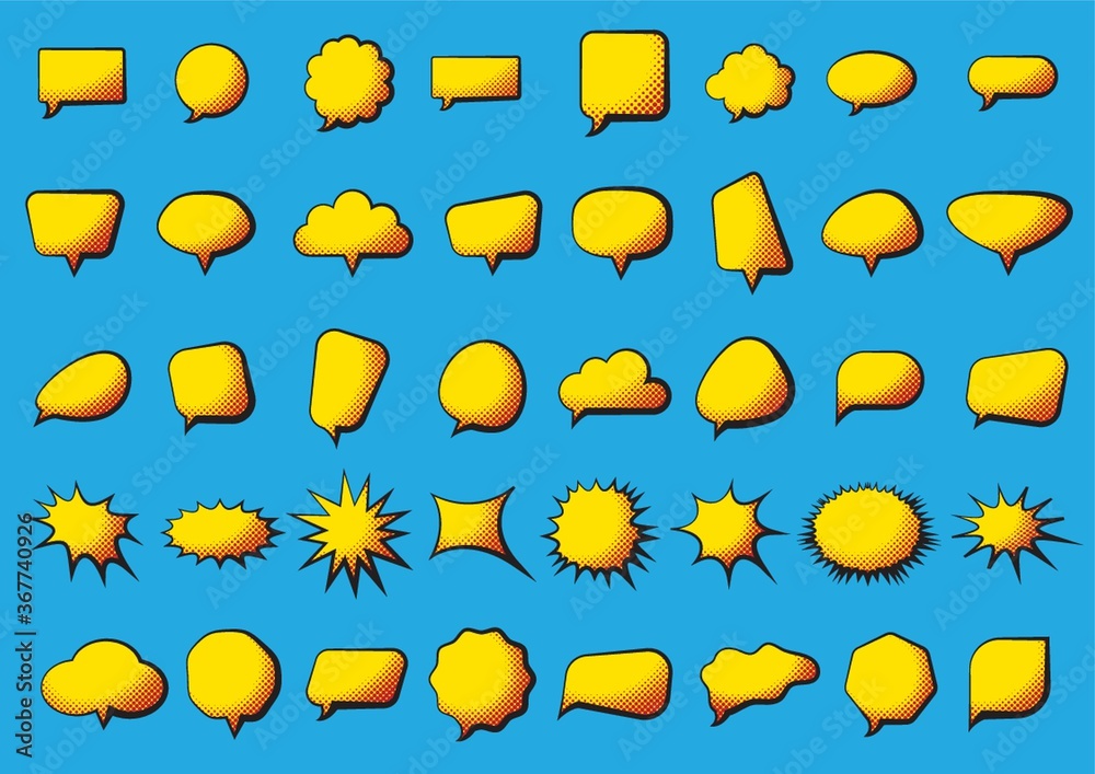 collection of comic bubbles Stock Vector | Adobe Stock