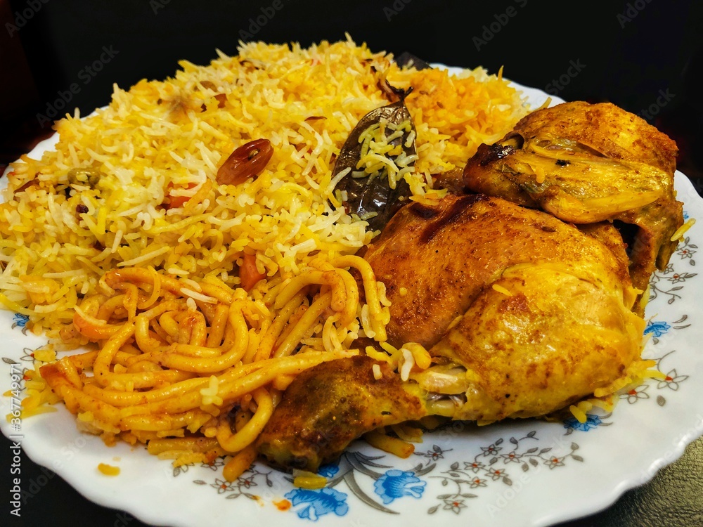 Delicious Arabian special chicken mandi Stock Photo | Adobe Stock