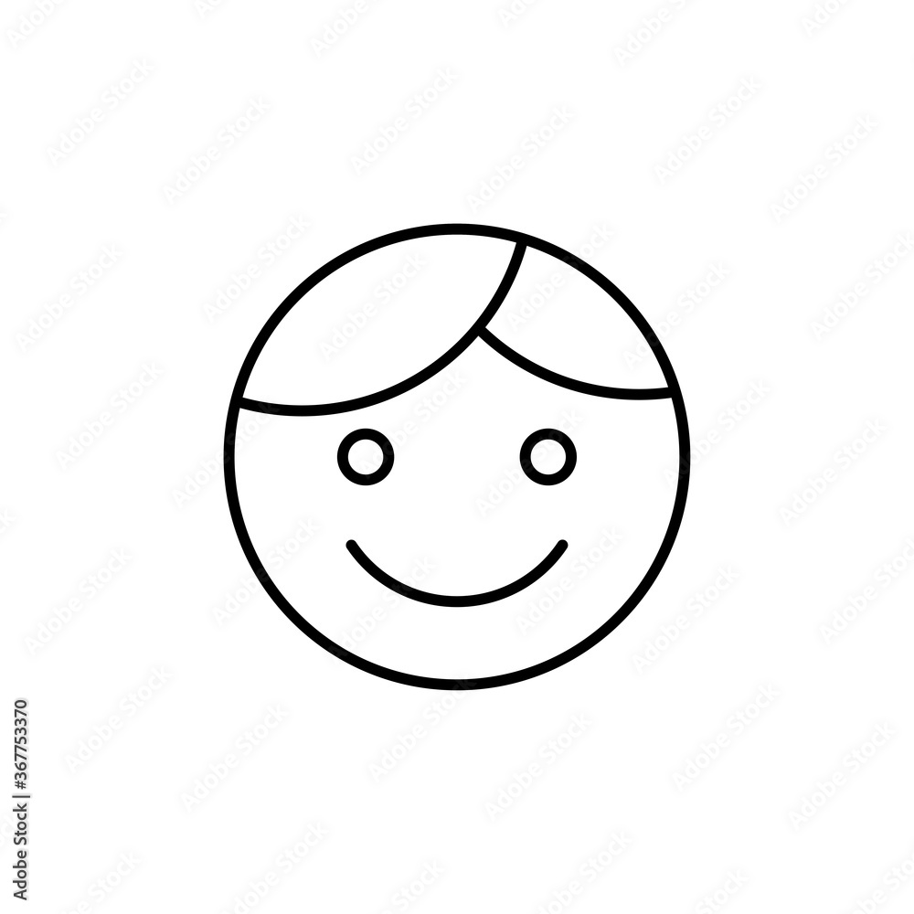 Smiley face icon. Emoticon symbol modern, simple, vector, icon for ...