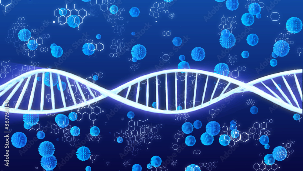 DNA Genetic Cell 3D Rendering Molecule Structure Science And Technology ...