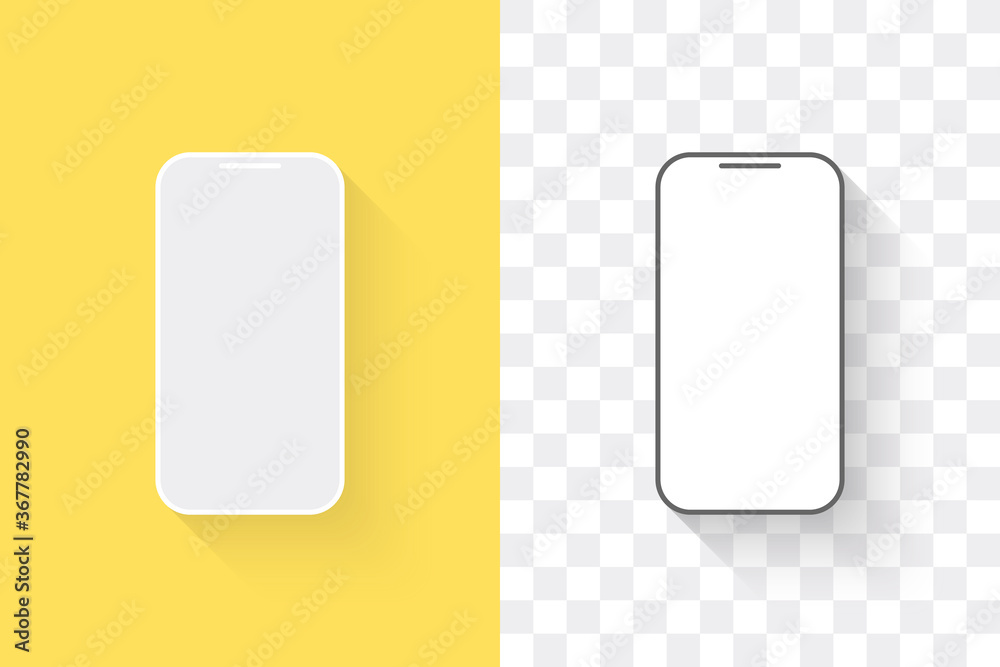 Mockup smartphone. Flat electronic gadget. Vector illustration Stock ...