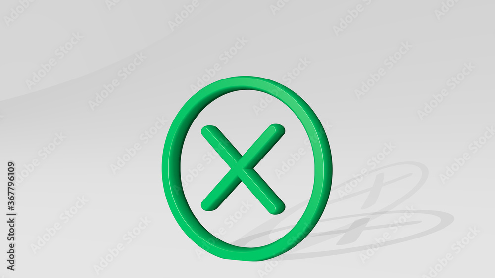 remove circle made by 3D illustration of a shiny metallic sculpture ...