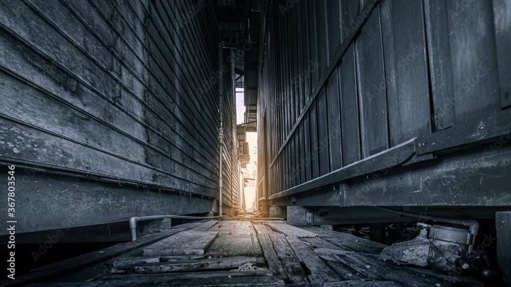 darkness dangerous walk alley in the city Stock Photo | Adobe Stock