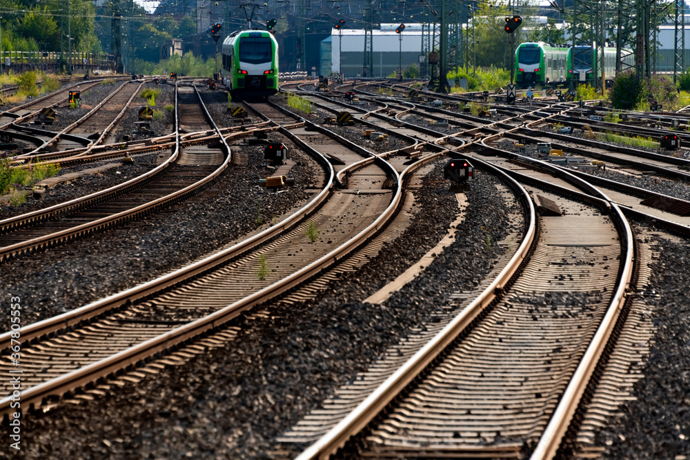 Schienen Gleise Eisenbahn Zug S-Bahn Bahnstrecke Kurve Weichen Dortmund ...