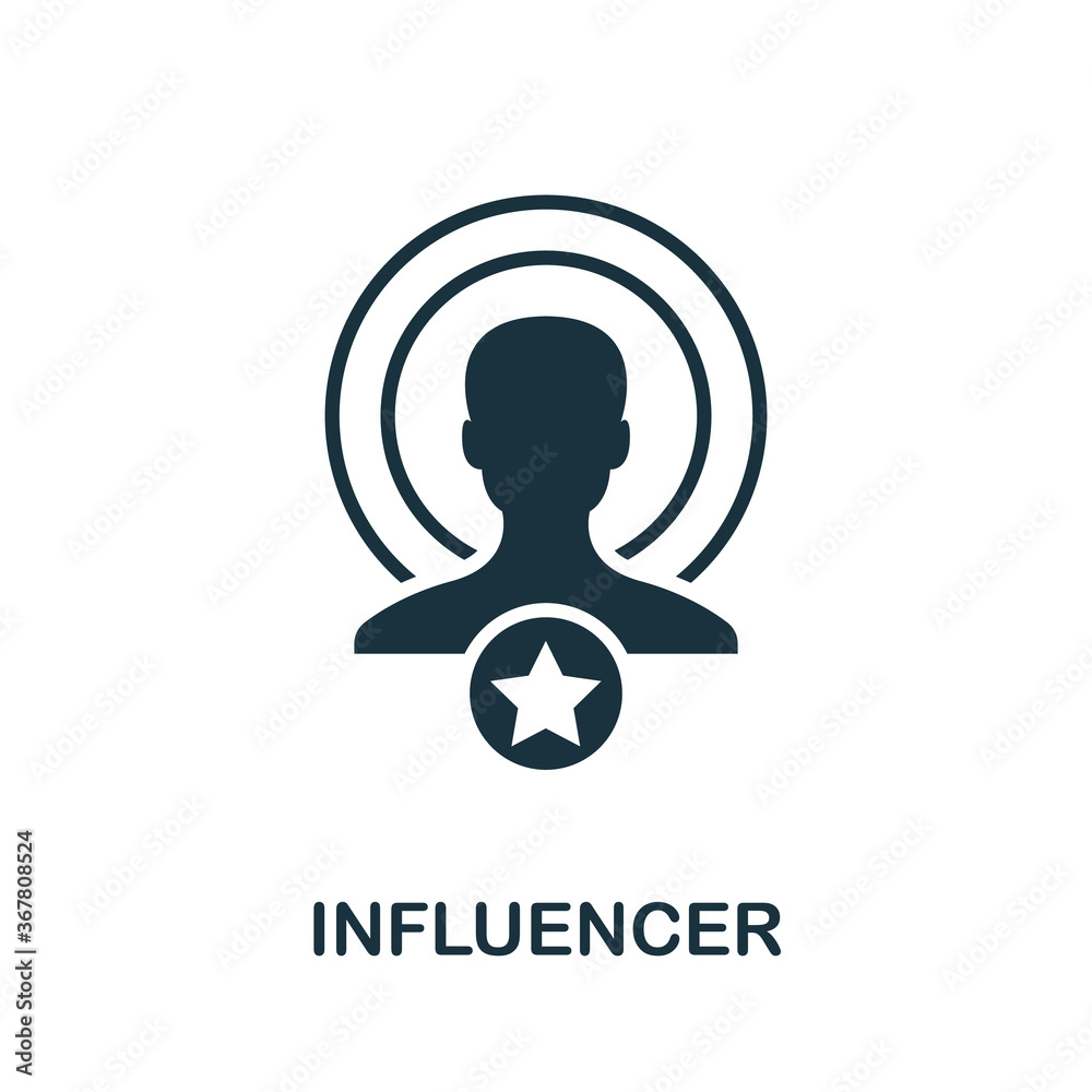 Influencer icon. Simple element from community management collection ...