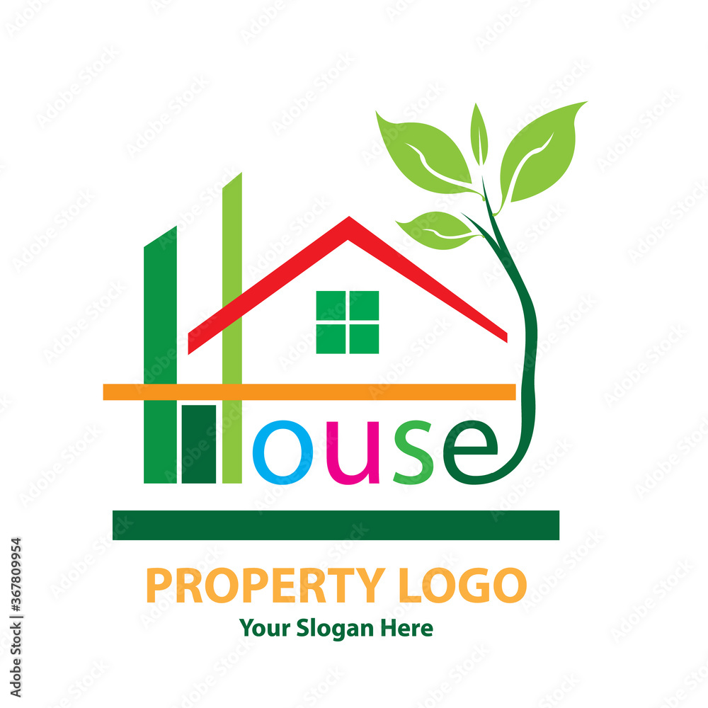 Vector logo house design in eps 10. Simple template and ready to use ...