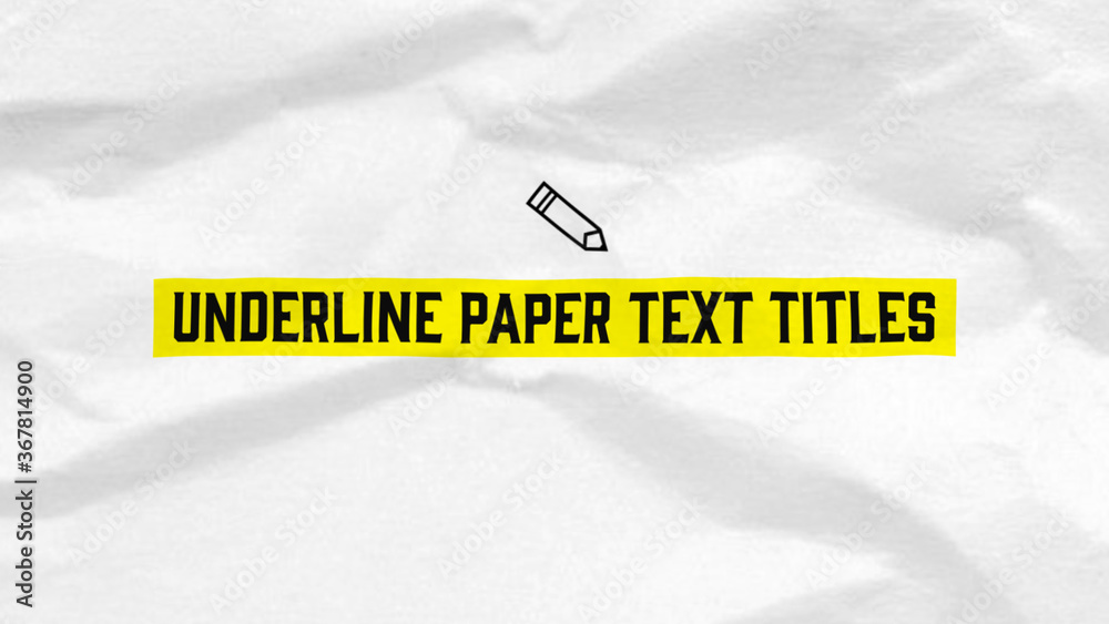 Underline Paper Text Titles Stock Template | Adobe Stock