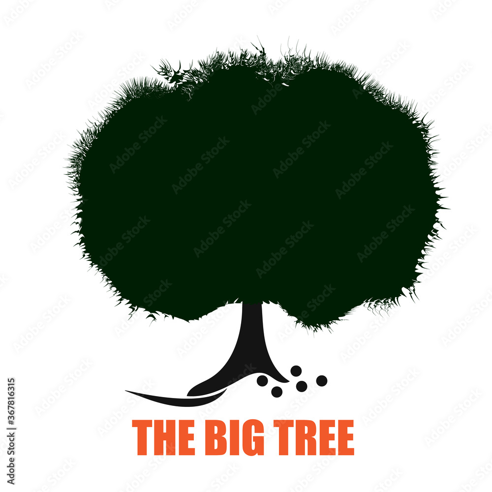 Vector logo big tree design in eps 10. Simple template and ready to use ...