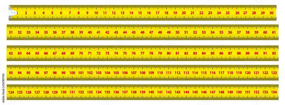 Measuring tape. Measuring the centimeter scale of graphic design. Means ...
