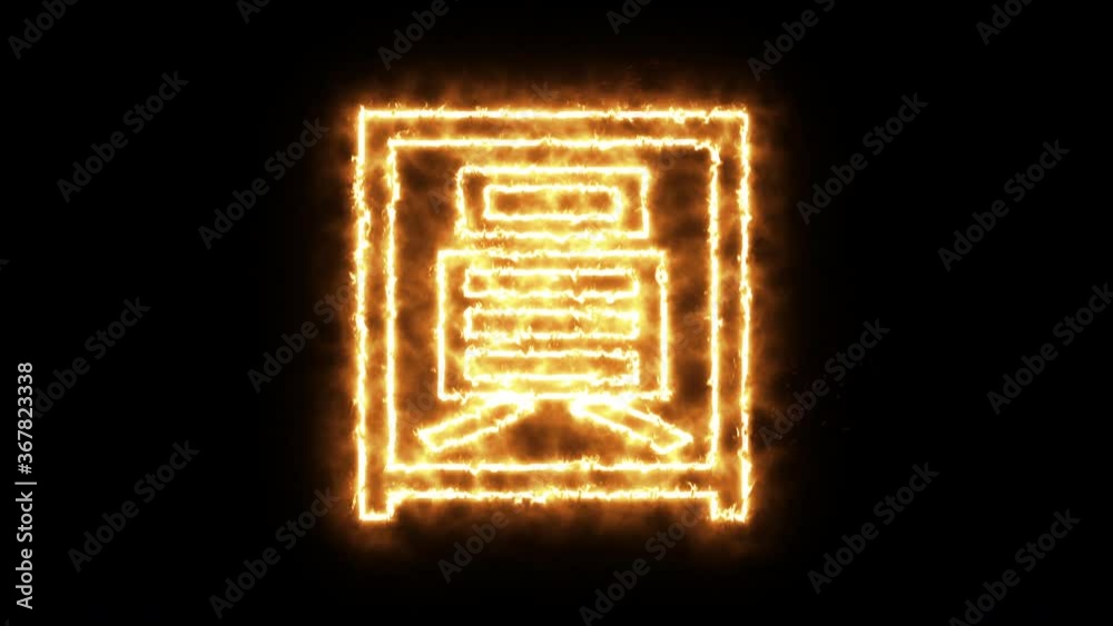 Yuan symbol of burning flame. China yuan symbol made from fire flame ...