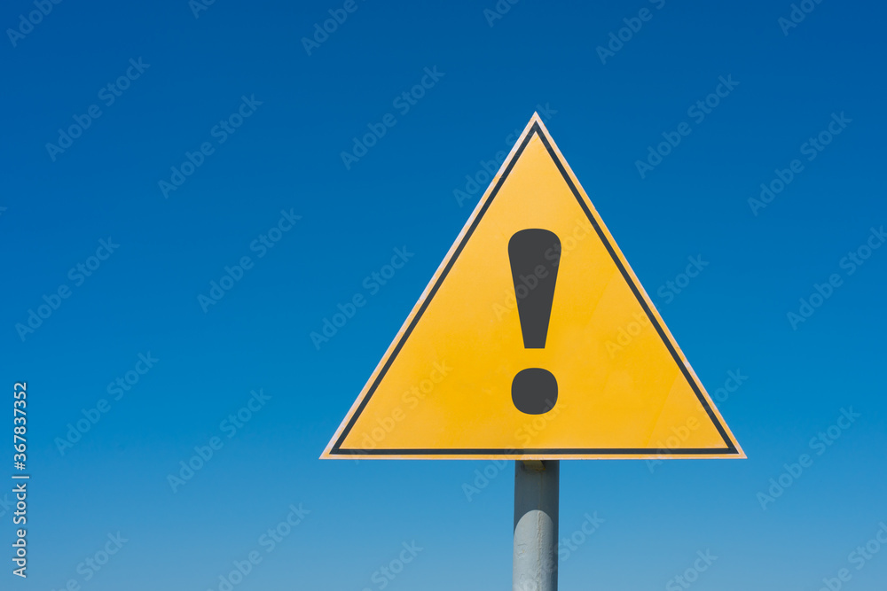 Exclamation Mark Road Sign