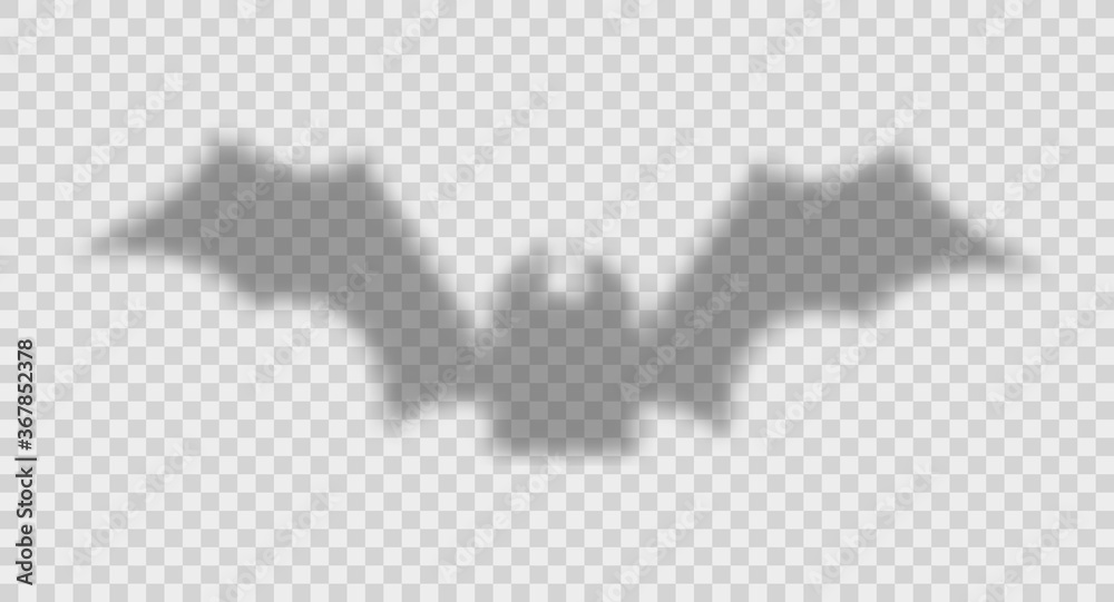 Shadow overlay effect for halloween background with flying bat. Mockup ...