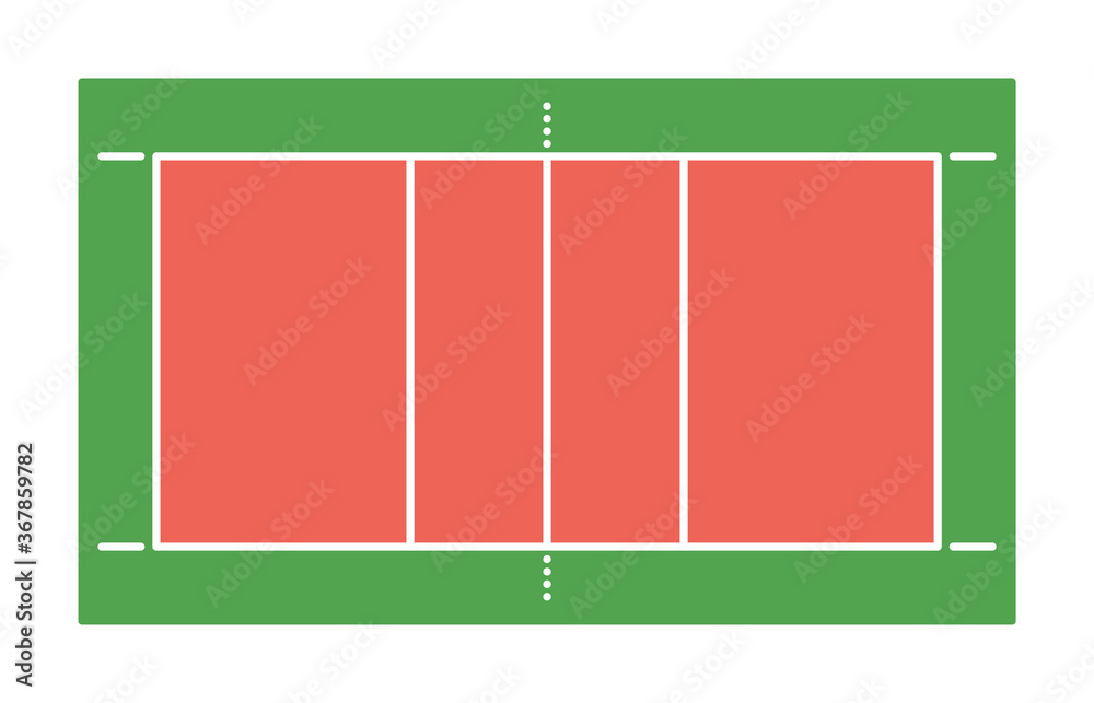 volleyball court or field top view proper markings and proportions ...