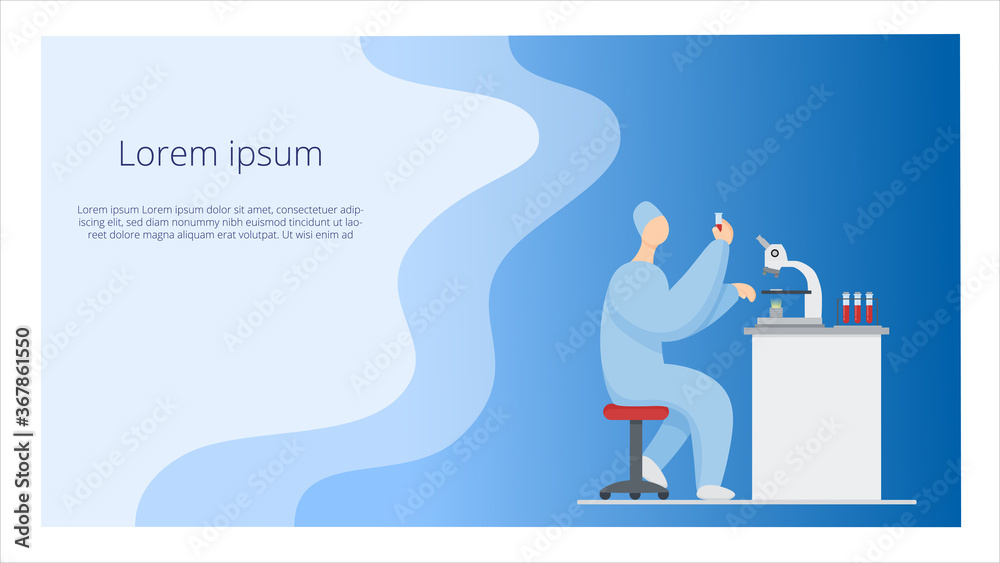 Page presentation layout design template of medical research. For ...