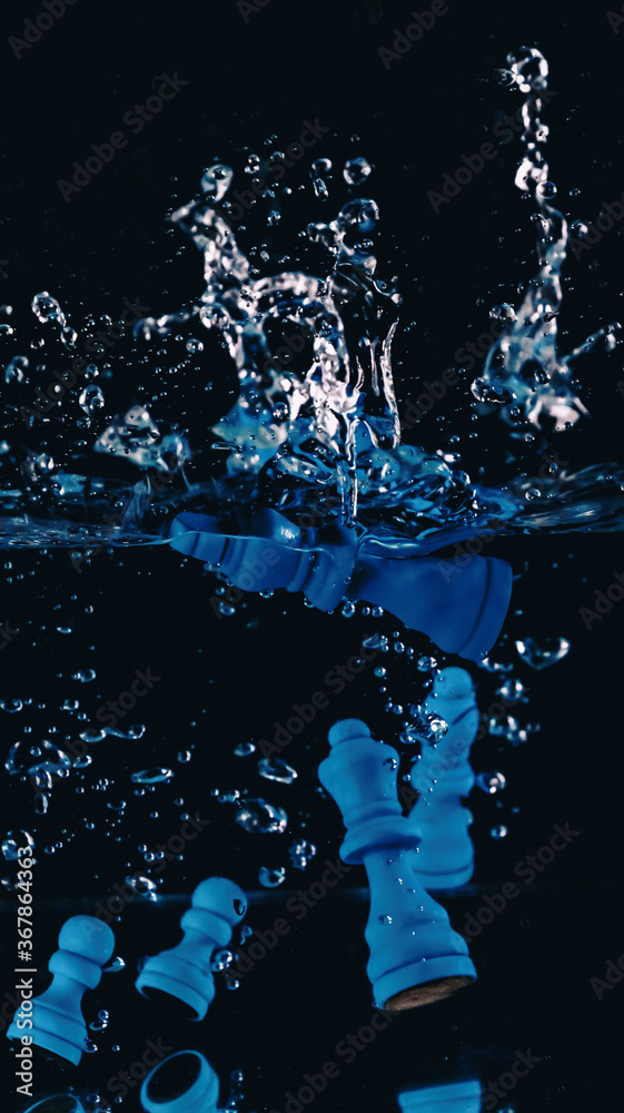 chess water splash Stock Photo | Adobe Stock